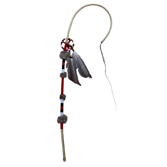 Accents | Native American Style Ceremonial Wand Staff Peace Wheel ...
